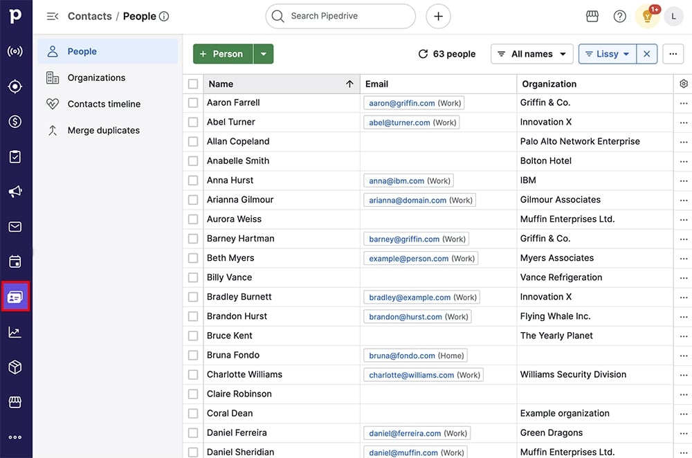 Contacts: คนและองค์กร - Knowledge Base | Pipedrive